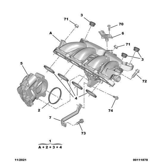 Genuine Peugeot Citroen Ds4 2010-2021 Petrol Air Intake Throttle Valve Housing | V867527880 ...