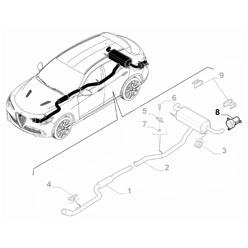 Genuine Rear Exhaust Terminal - Alfa Romeo Stelvio 2017- | 50556644 ...