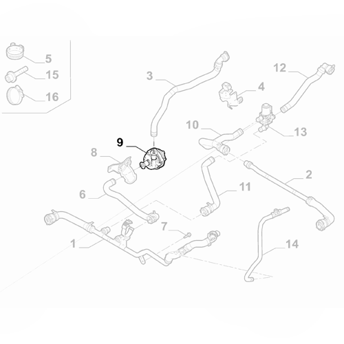 Genuine Auxiliary Water Pump - Alfa Romeo Giulia / Stelvio 2017- | 505