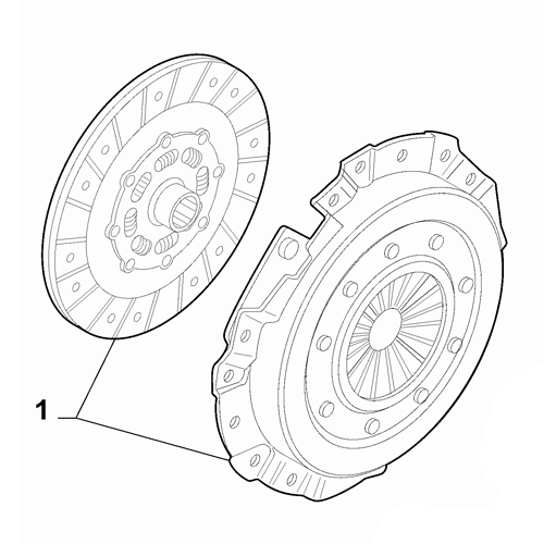 Genuine 2-Piece Clutch Kit - Fiat 500 / 500L / 500X 1.3 Diesel ...