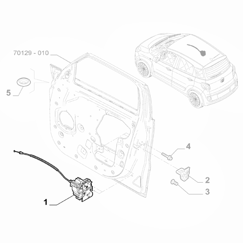 Genuine Front Left Door Lock - Fiat 500L 2012-2022 RHD | 52018121 ...