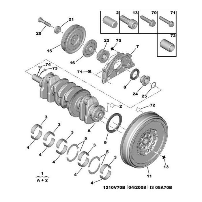 Genuine Rear Mail Oil Seal - Citroen C-Crosser 2007-2012 | 012745 ...