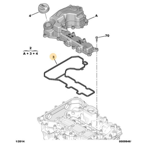 Rocker Cover Seal - Peugeot 308 2013-2020 | 9802595980 – Stoneacre Direct