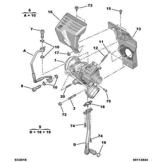 Lubrication Pipe Clip Seal - Citroen Berlingo 2015-2018 Petrol ...